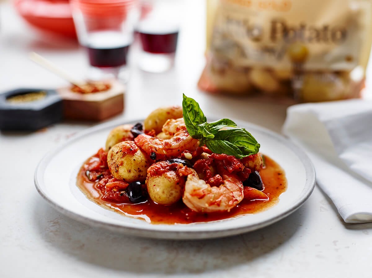 Mediterranean Shrimp and Potatoes | The Little Potato Company