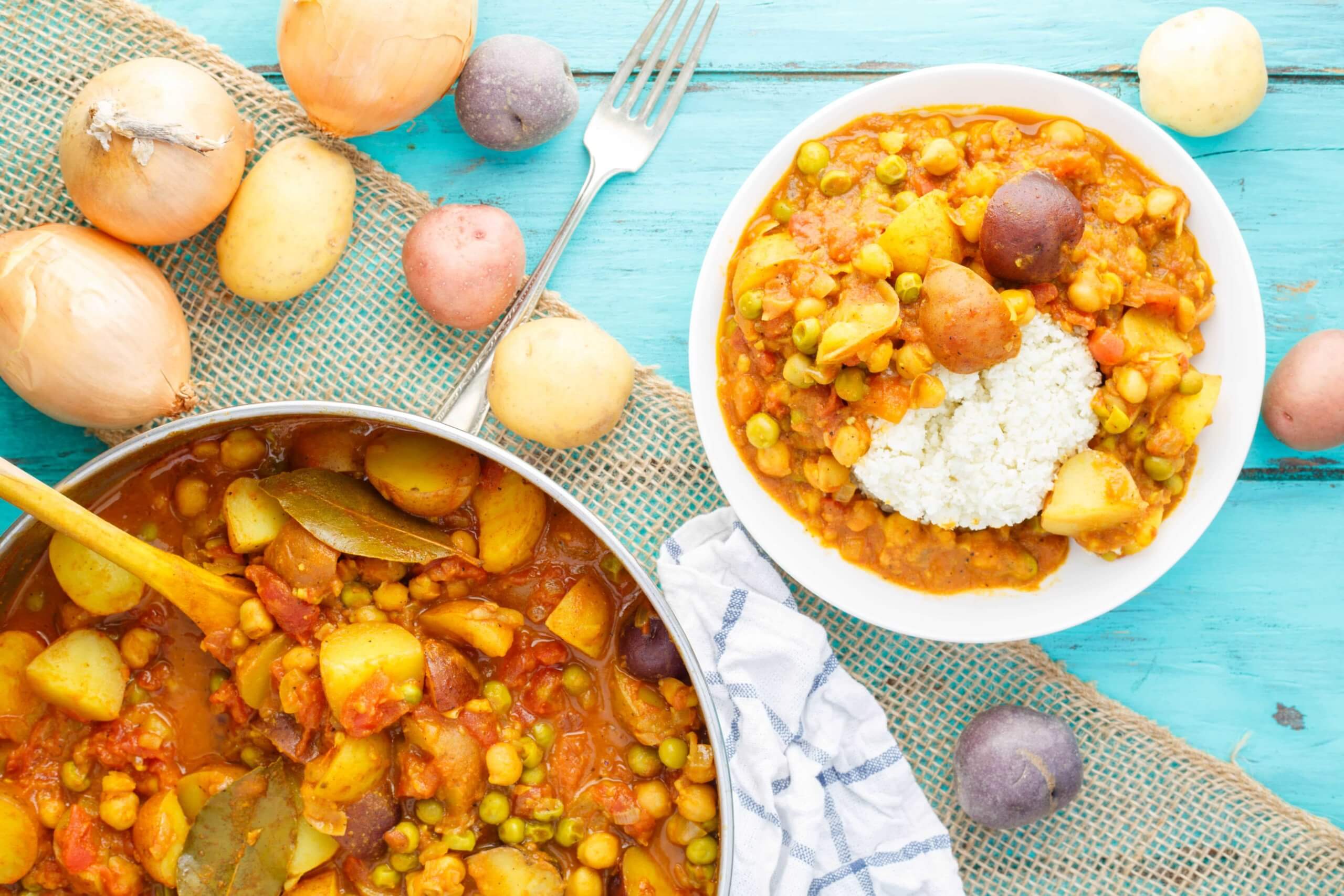 Plant-Based Curry Over Cauliflower Rice | The Little Potato Company